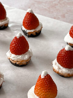 Mini Santa Hat Cheesecake Recipe – Train With Soph